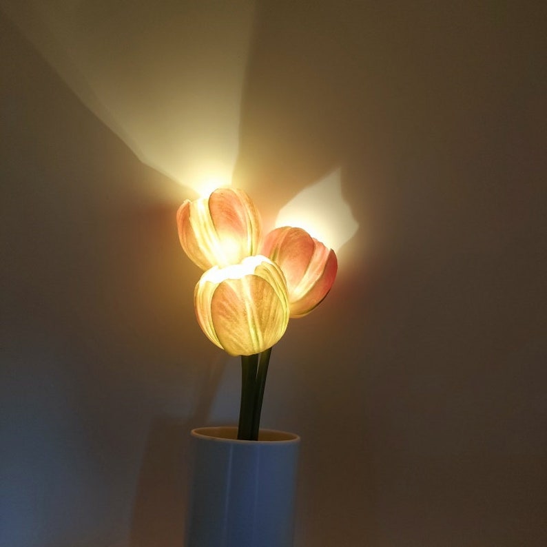 Tulip LED Lamp, Flower Tulip Night Light,super Cute Tulips Lamps,atmosphere Night Light ...