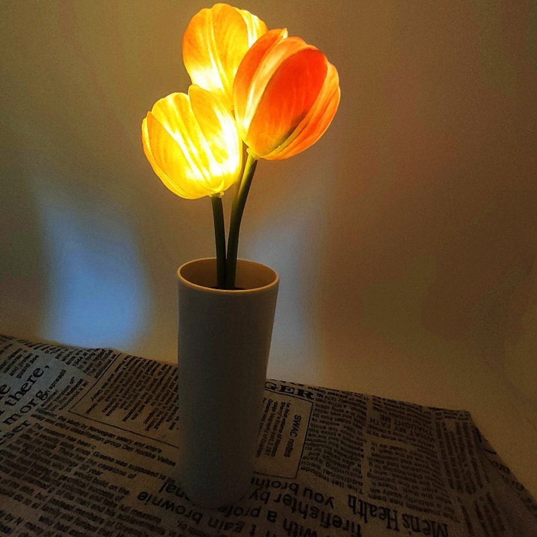 Tulip LED Lamp, Flower Tulip Night Light,super Cute Tulips Lamps,atmosphere Night Light ...