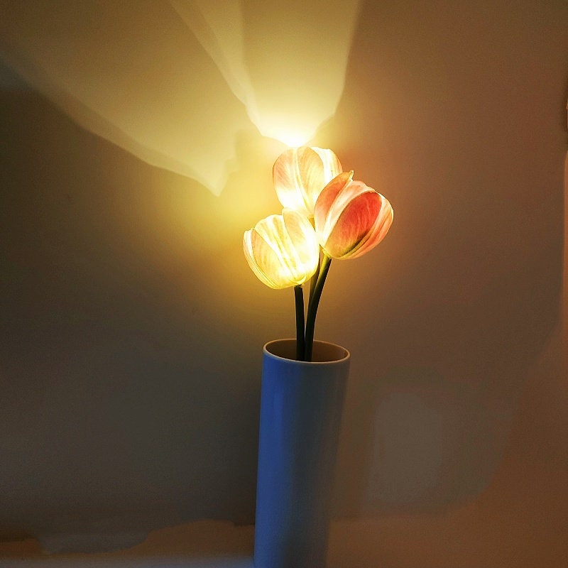 Tulip LED Lamp, Flower Tulip Night Light,super Cute Tulips Lamps,atmosphere Night Light ...