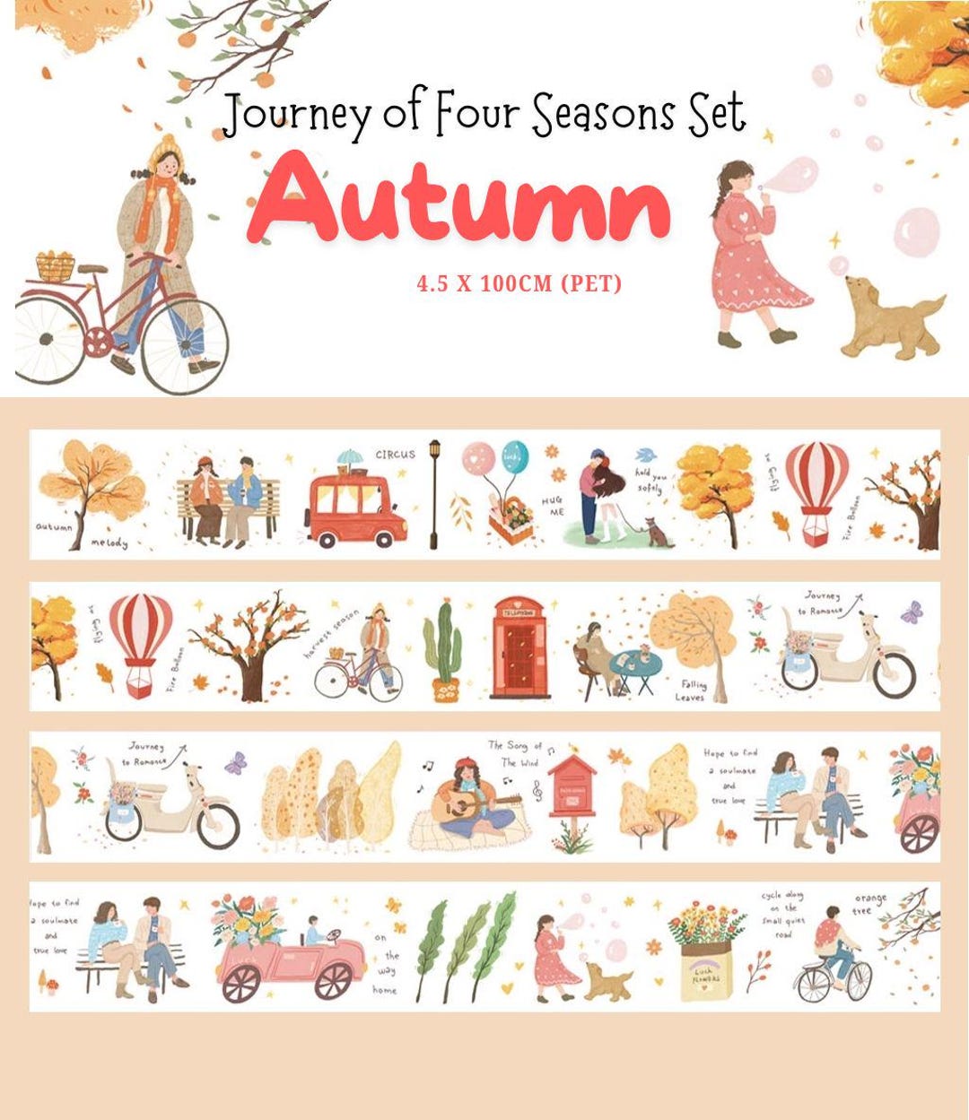 One Set of Journey of Four Seasons Character Daily Life Travel Dating ...