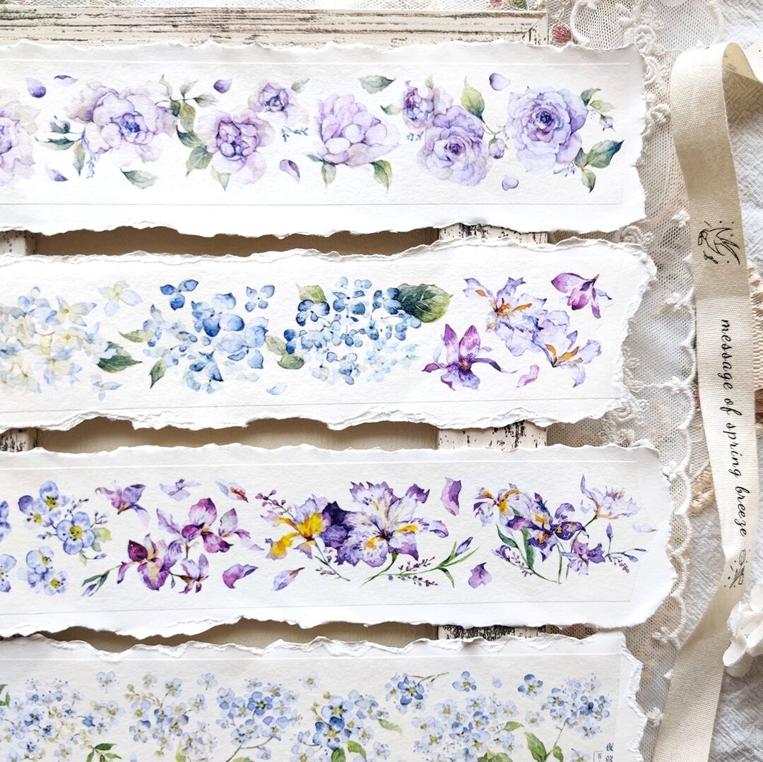 Bc-workshop Vol. 1 Nightingale - Vintage Purple Blue Flower Hand-drawn ...