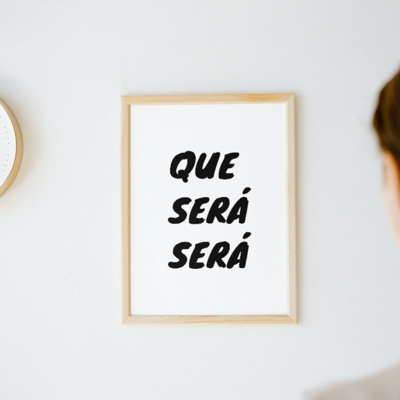 Que Sera Sera Print - Etsy UK