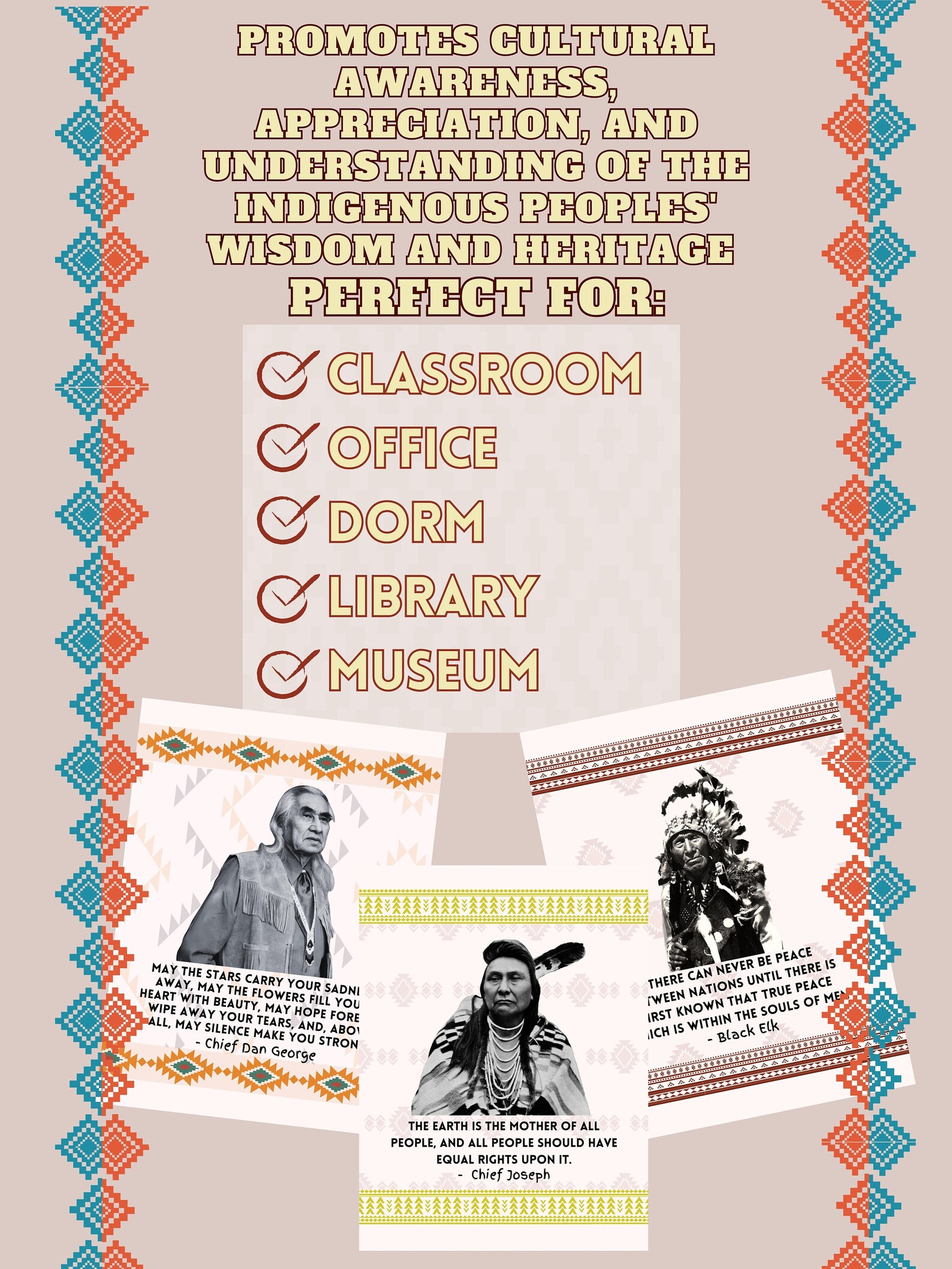 Famous Native American Leaders and Indigenous People Quotes Posters - Etsy