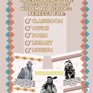 Famous Native American Leaders and Indigenous People Quotes Posters - Etsy