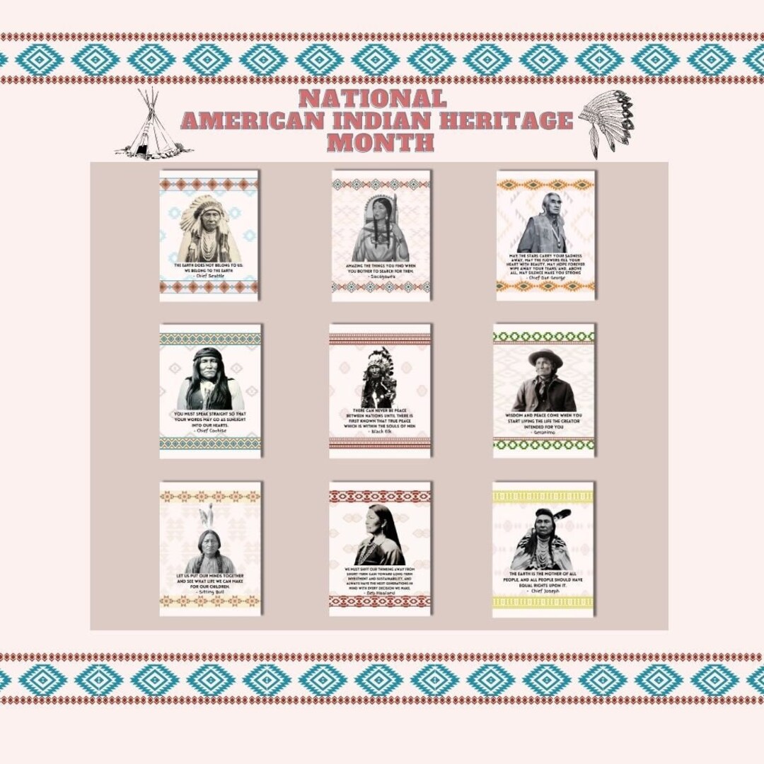 Famous Native American Leaders and Indigenous People Quotes Posters - Etsy