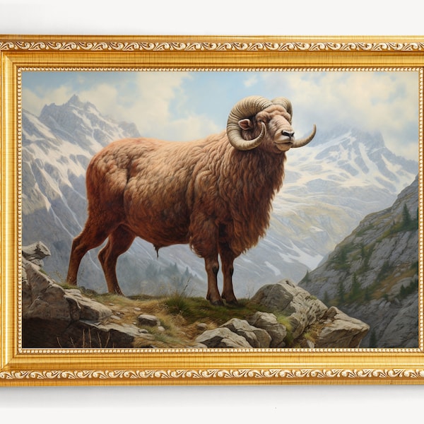 Ram Painting - Etsy