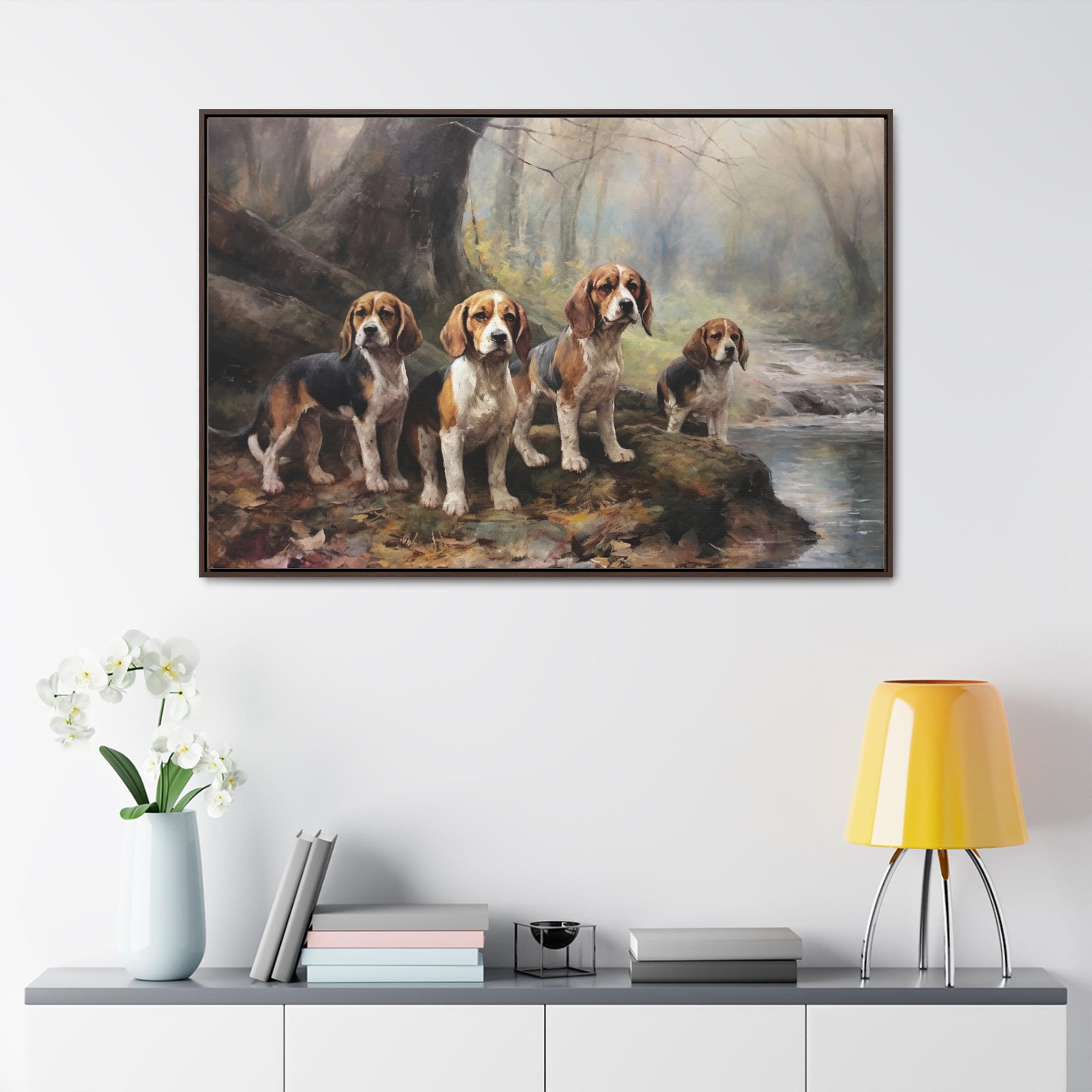 Vintage Beagle Painting Old Beagle Print Farmhouse Decor - Etsy