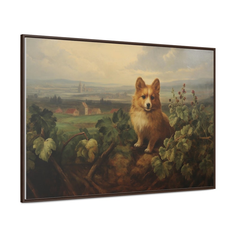Vintage Welsh Corgi Painting | Old Dog Print | Farmhouse Decor | Rustic ...