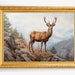 Vintage Red Deer Painting | Old Deer Print | Farmhouse Decor | Rustic ...