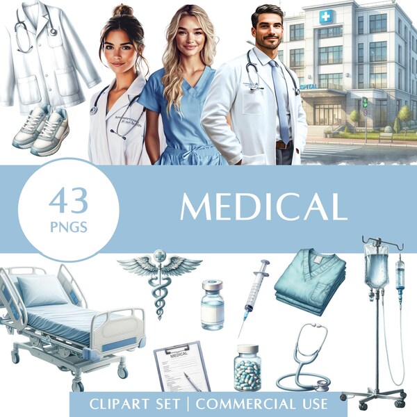 Hospital Clipart - Etsy