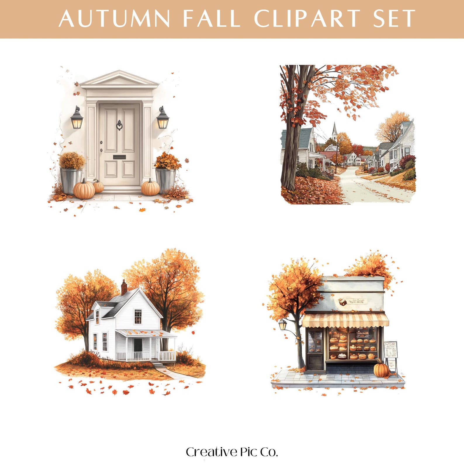 Autumn Fall Clipart Set | Cosy Seasonal Pngs for Planners, Branding ...