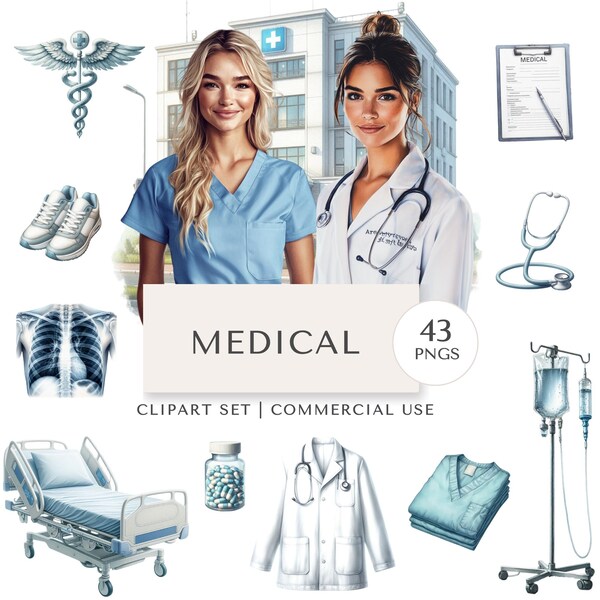 Hospital Clipart - Etsy