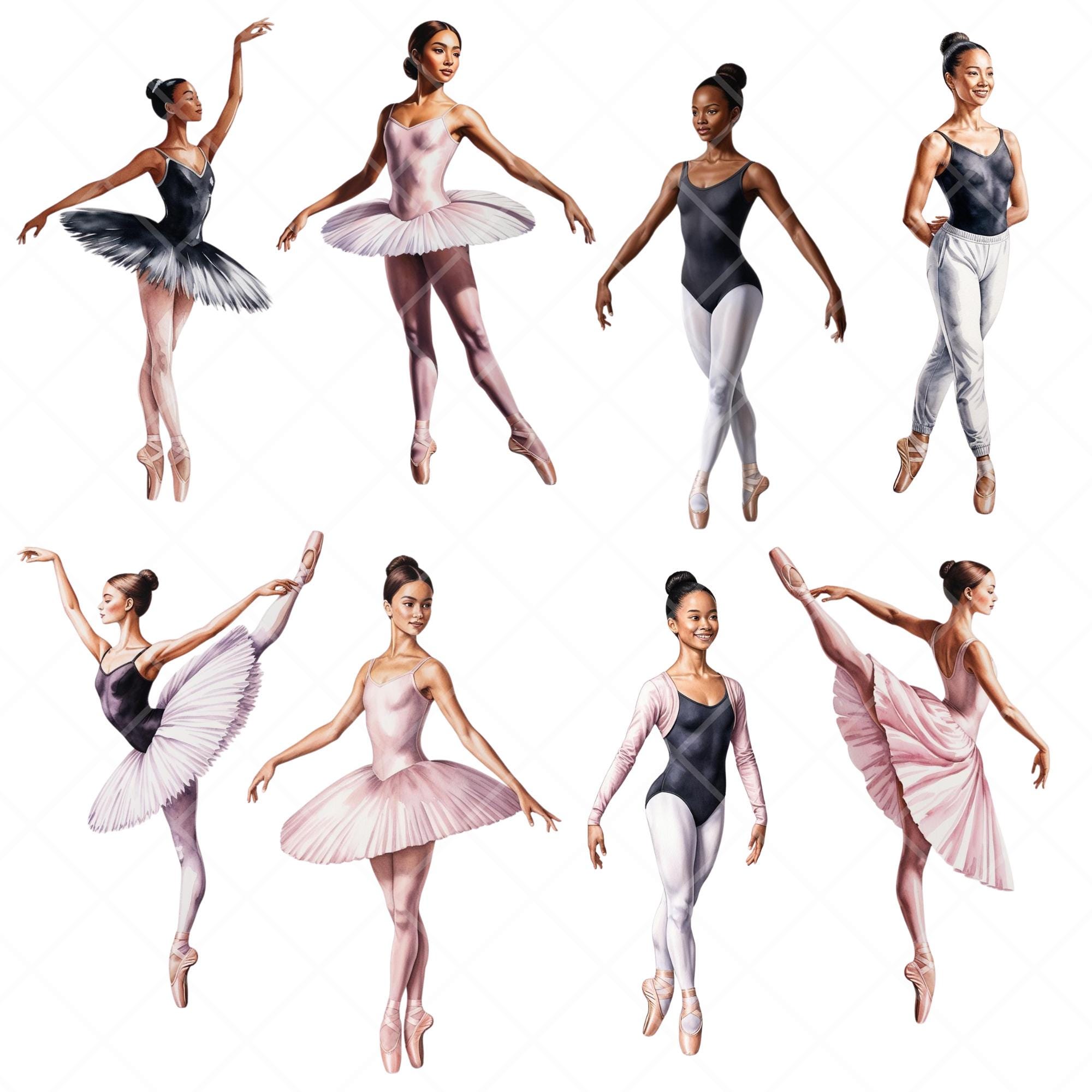 Ballet Clipart Set Dance Illustration Digital Stickers - Etsy