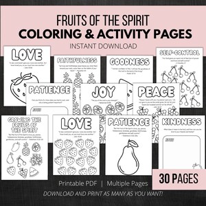 Fruits of the Spirit Coloring Pages | Christian Coloring Pages | Bible ...