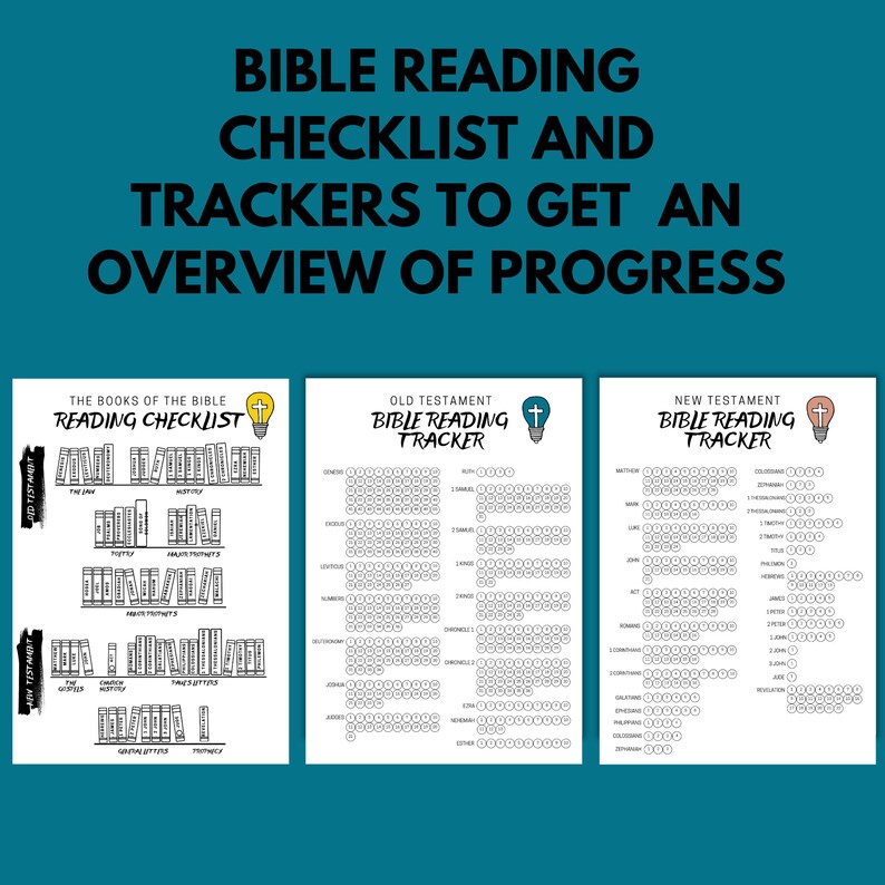 Bible Reading Tracker Reading Checklist Old Testament New Testament ...