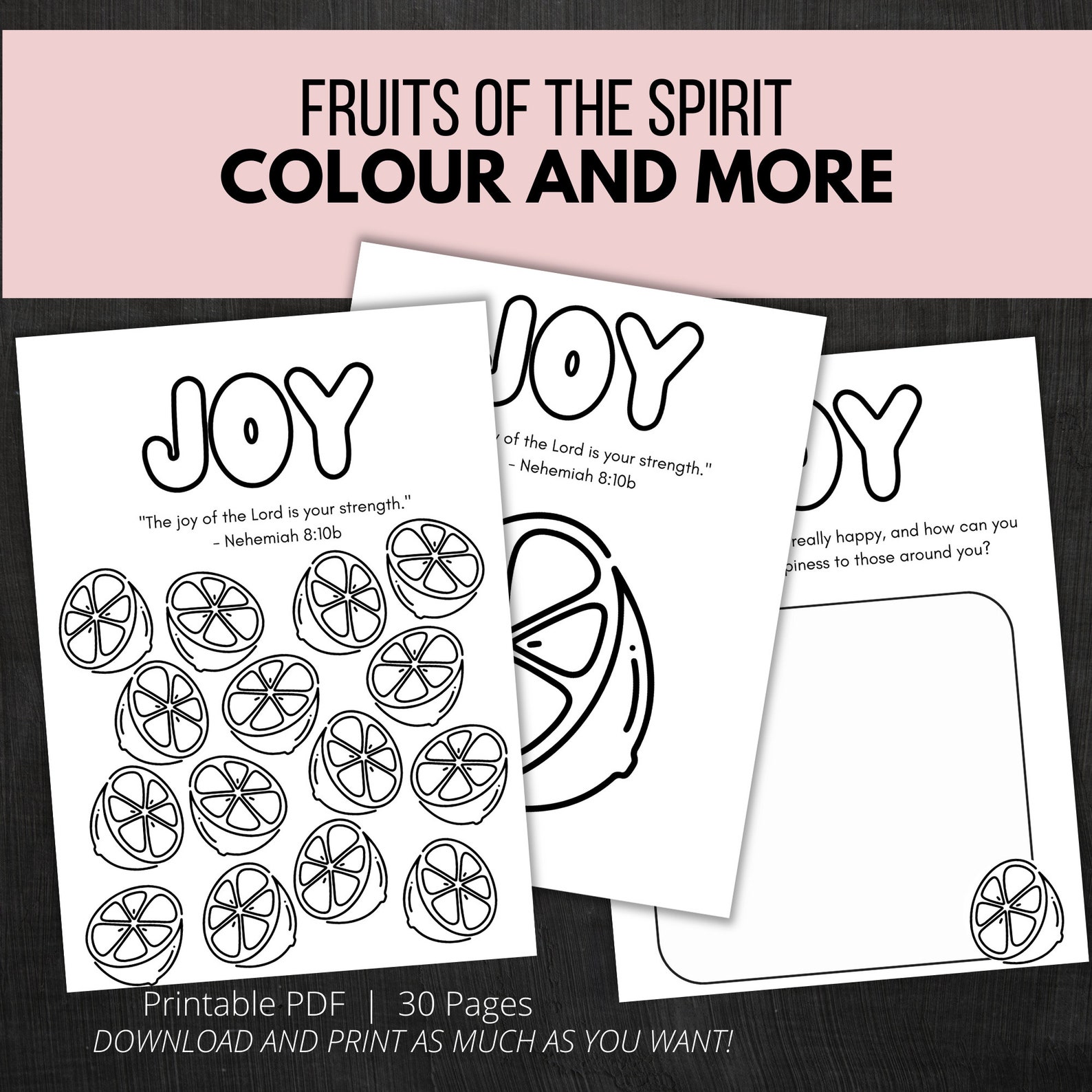 Fruits of the Spirit Coloring Pages | Christian Coloring Pages | Bible ...