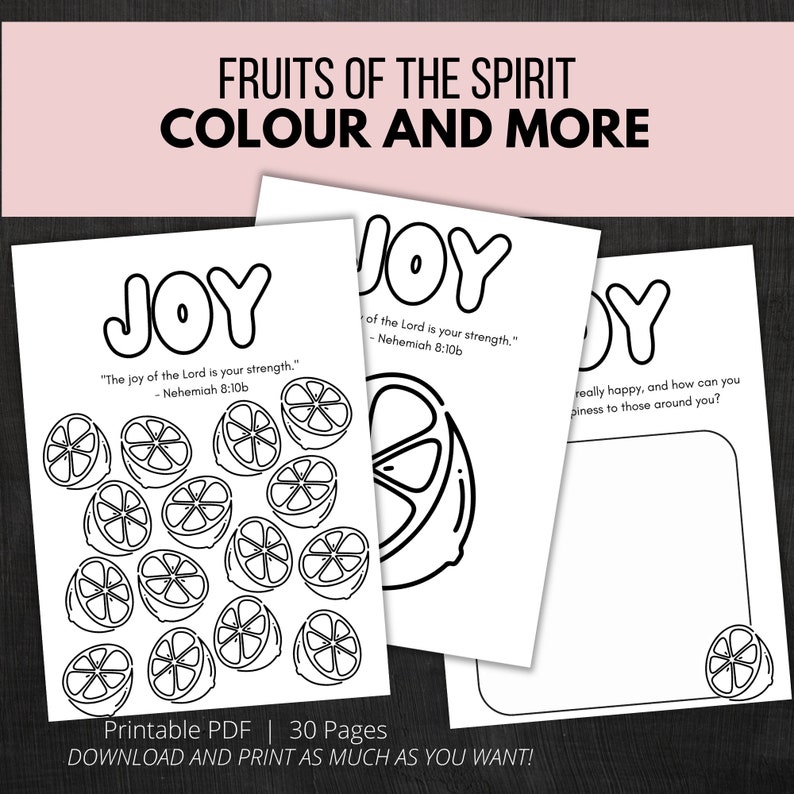 Fruits of the Spirit Coloring Pages | Christian Coloring Pages | Bible ...