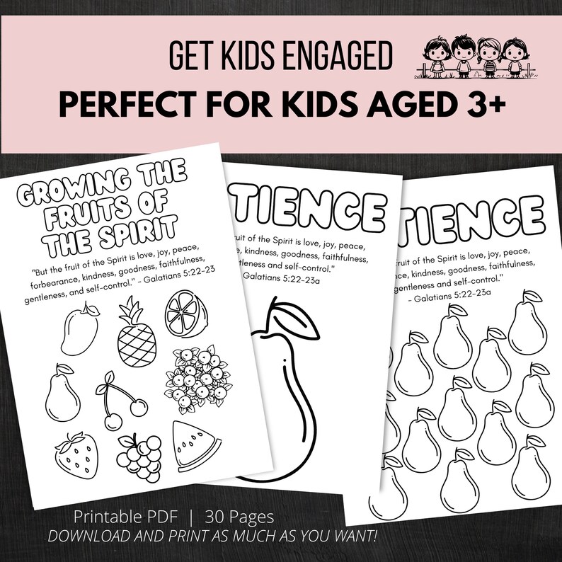 Fruits of the Spirit Coloring Pages | Christian Coloring Pages | Bible ...