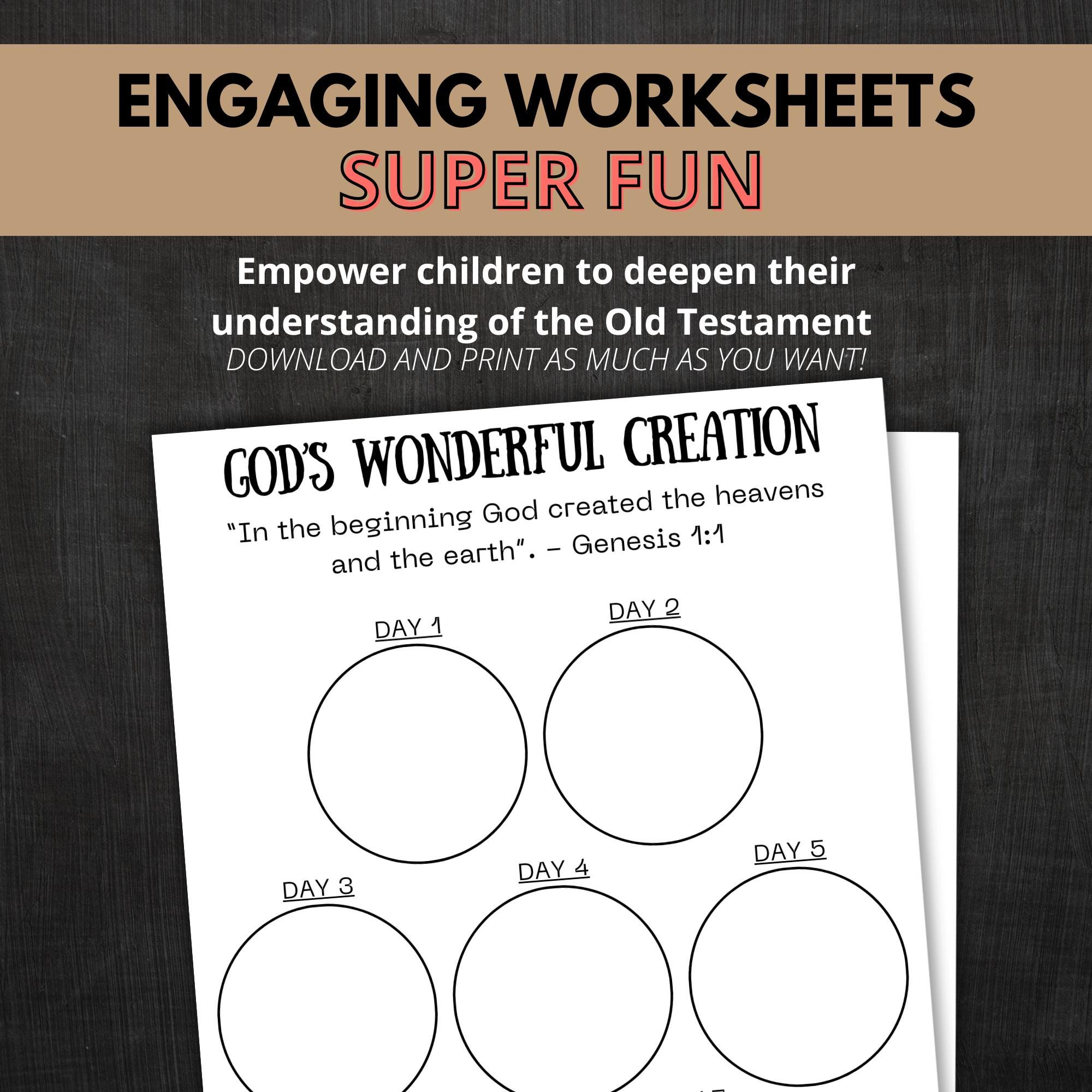 Old Testament Bible Story Activity Pages: Christian Coloring (PDF ...