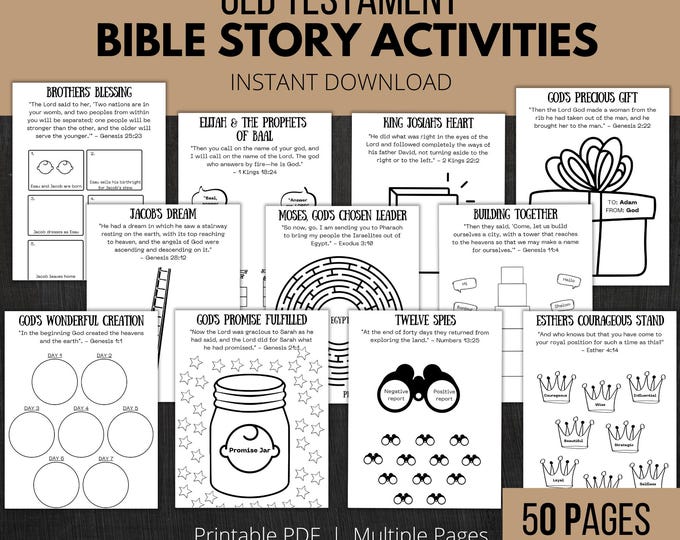 Old Testament Coloring Pages for Kids | Bible Story Printable (digital ...
