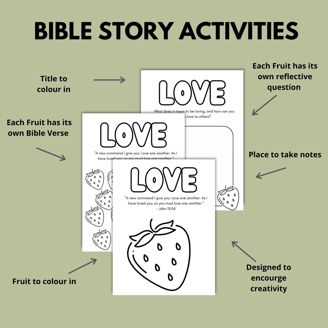 Fruits of the Spirit Coloring Pages: Kids Bible Activity (PDF Download ...