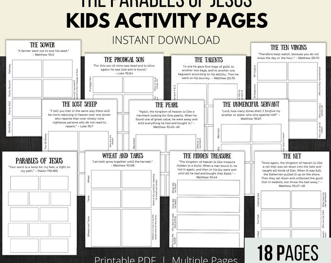Old Testament Bible Story Activity Pages: Christian Coloring (PDF ...