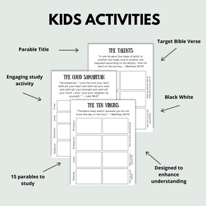 The Parables of Jesus Kids Activity Pages New Testament Christian ...