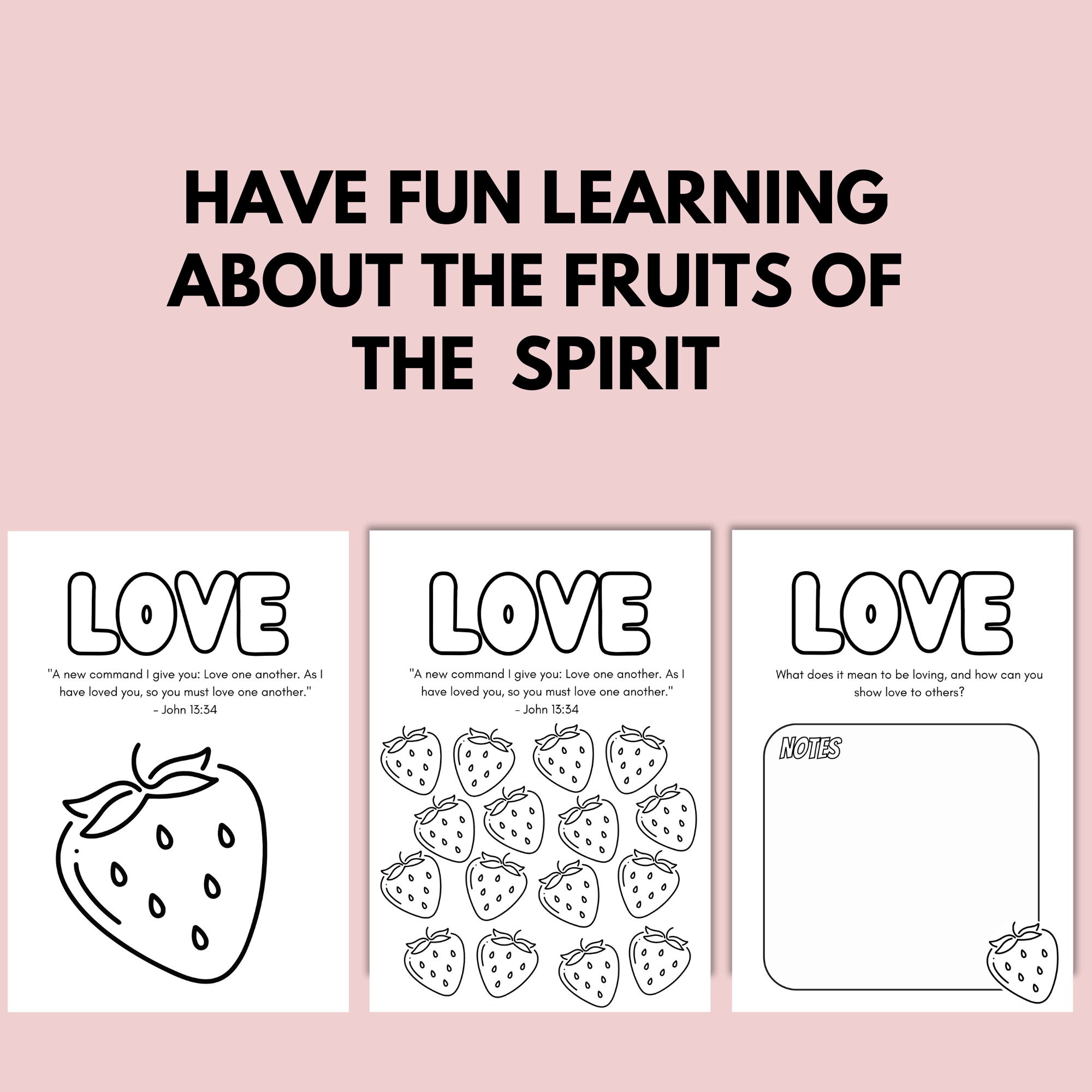 Fruits of the Spirit Coloring Pages | Christian Coloring Pages | Bible ...