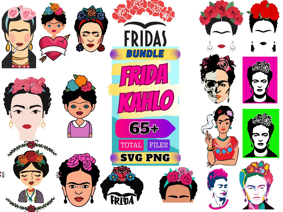 Frida Kahlo Svg Bundle, Frida Kahlo Svg, Viva La Frida, Kahlo Png ...