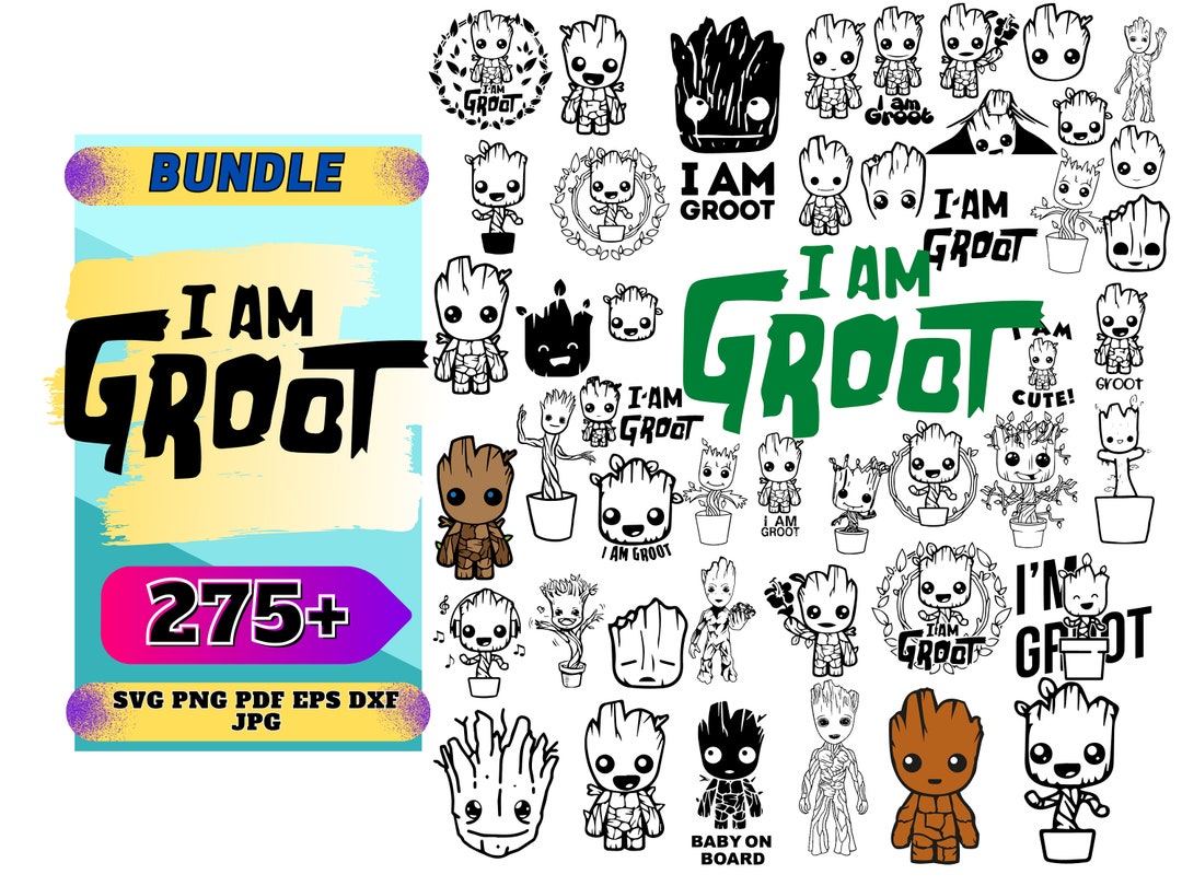 MEGA Groot svg bundle, baby groot svg for cricut, groot png, i am groot ...