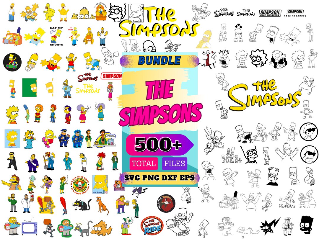 Los Simpson SVG MEGA Bundle, Los Simpson Archivos Svg para Cricut, Los ...