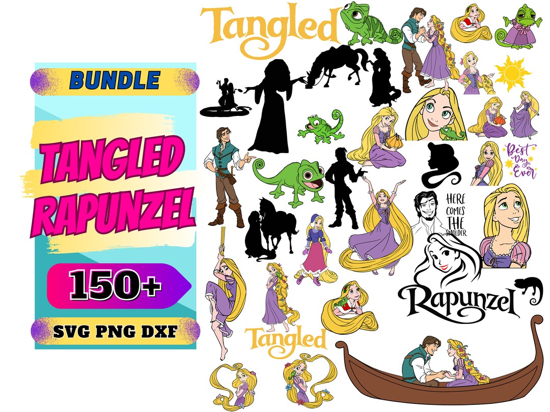 150 Files Rapunzel Svg, Tangled Svg for Cricut, Rapunzel Png, Pascal ...