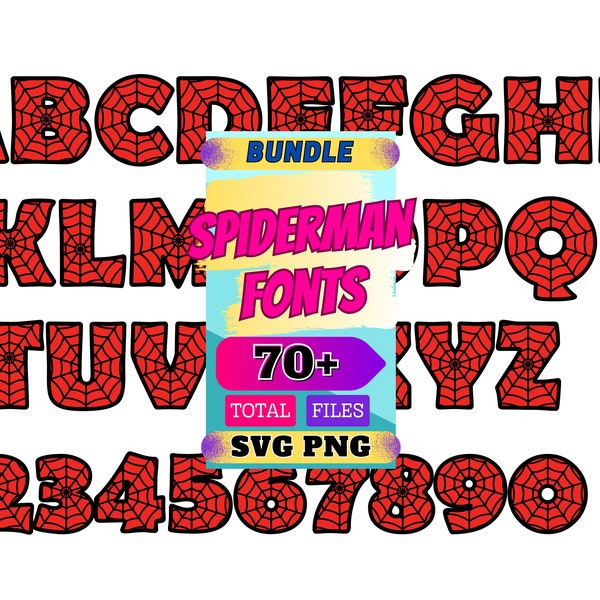 Spider Web Numbers - Etsy