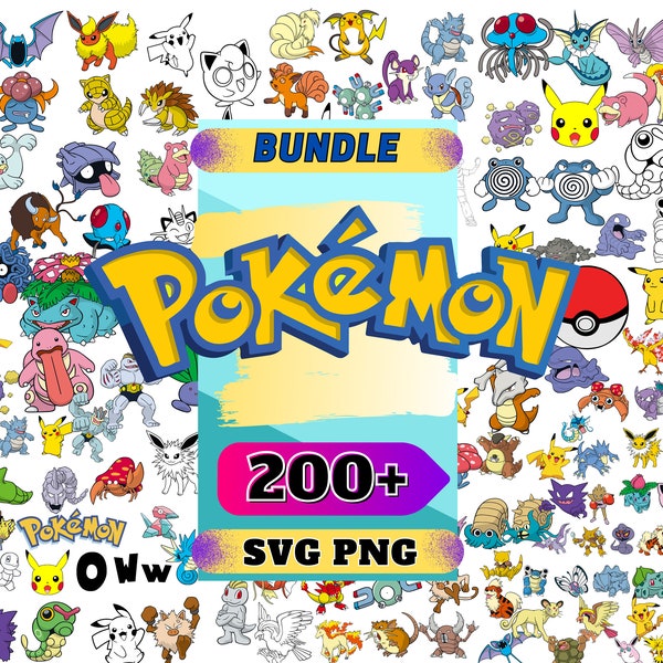 Pikachu Font Svg - Etsy Australia