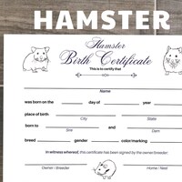 Santa's Official Guinea Pig Pet Adoption Certificate. Adopt a Guinea ...