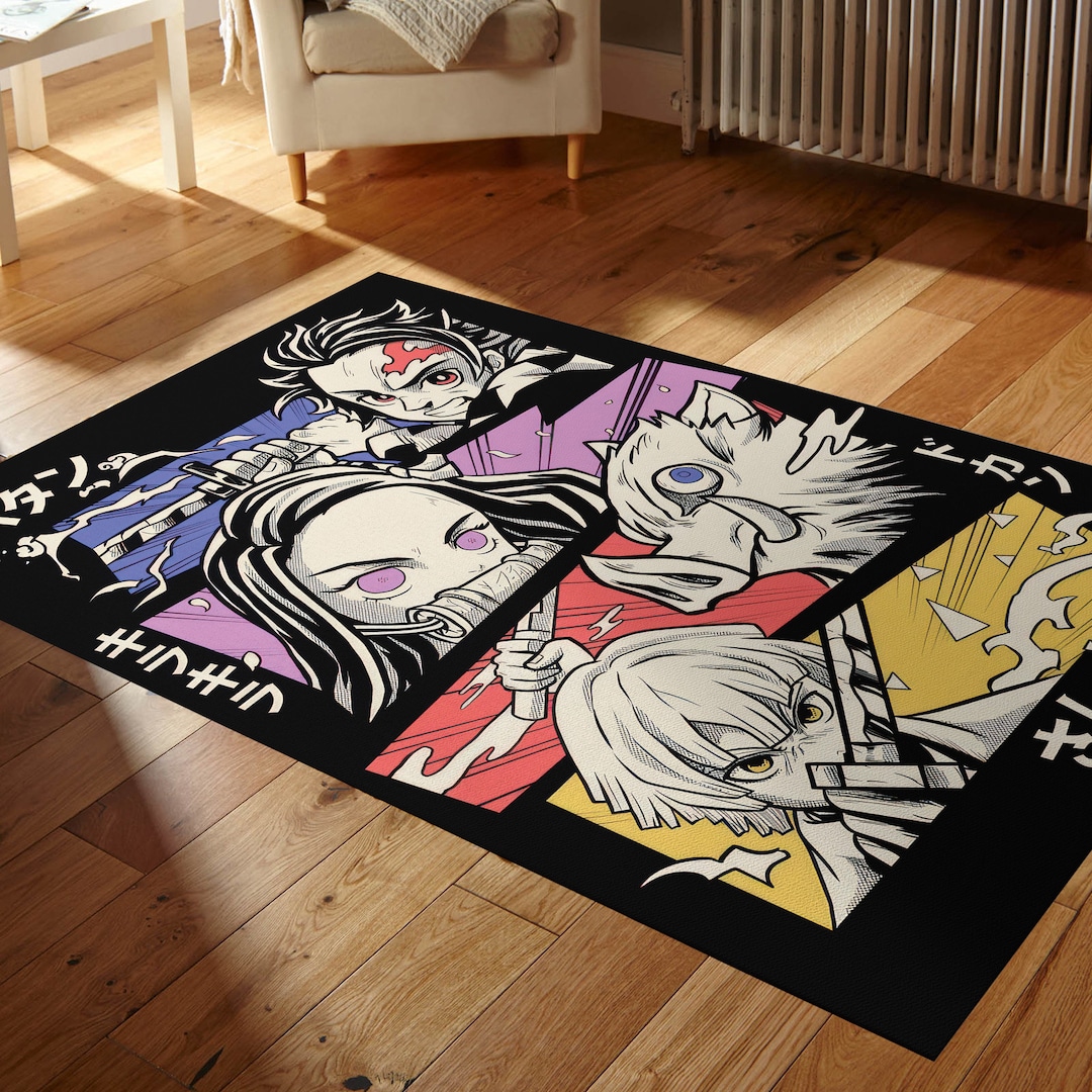 Anime Area Rug, Japanese Animation Inspired Floor Mat, Fanatic Home ...
