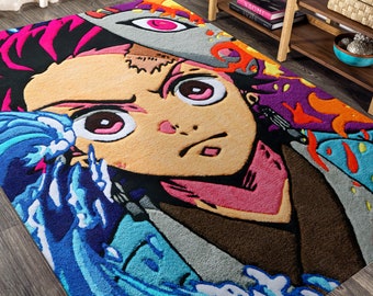Anime Area Rug, Japanese Animation Inspired Floor Mat, Fanatic Home ...