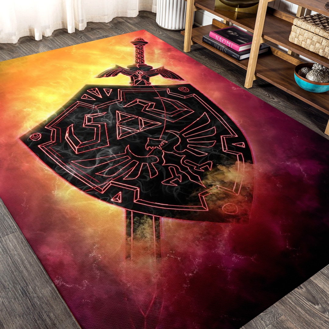 Zelda Rug, Legend of Zelda Decor, the Legend of Zelda Rug, Game Poster ...