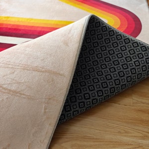 Vibrant 70s Inspired Rug, Retro Boho Area Rug, Colorful Rug for Living ...