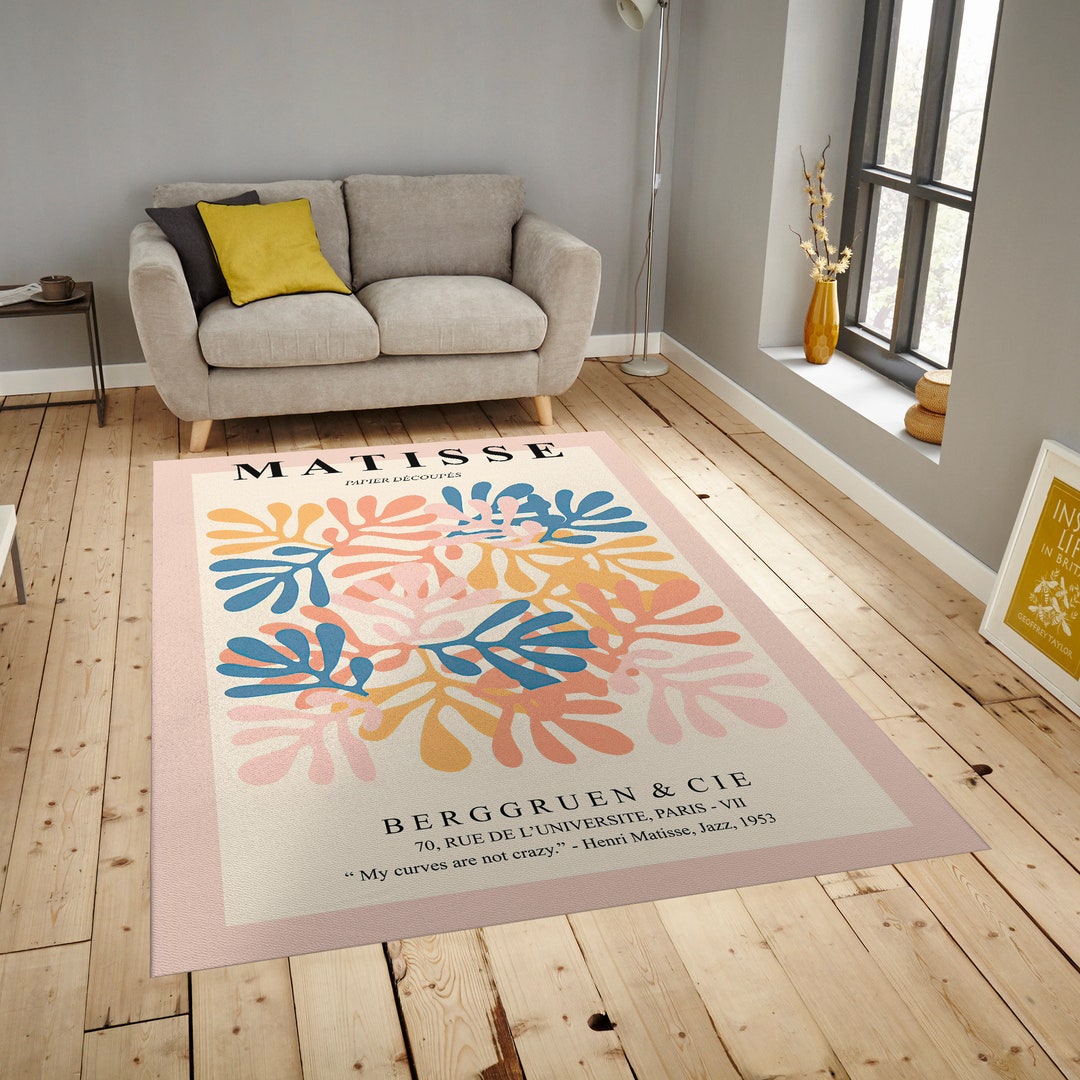 Matisse Inspired Modern Rug Abstract Art Rug Contemporary - Etsy