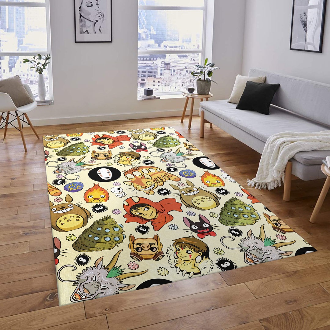 Japanese Carpet Kids Rug Anime Décor Home Decor Carpet - Etsy
