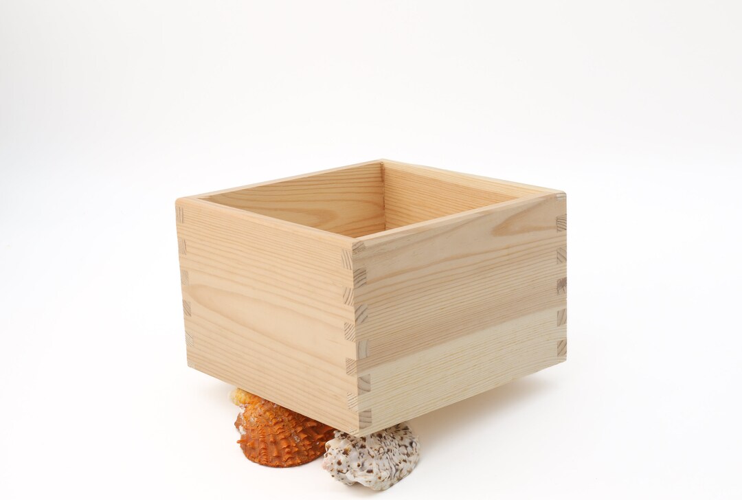 Wooden Square Container Wooden Plant Pot Unfinished Wood Box Desk ...