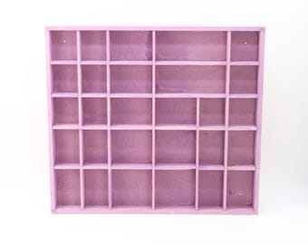 Brown Wooden Display With 28 Compartments | Shadow Curio Box | Teak ...