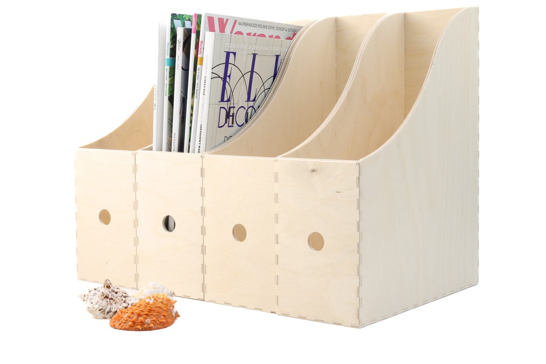 Set of 3 Wooden File Holders 8,5x11 Desk Documents Organizer Home ...