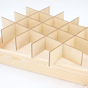 20 Compartments Unfinished Wooden Display | Shadow Box | Collection ...