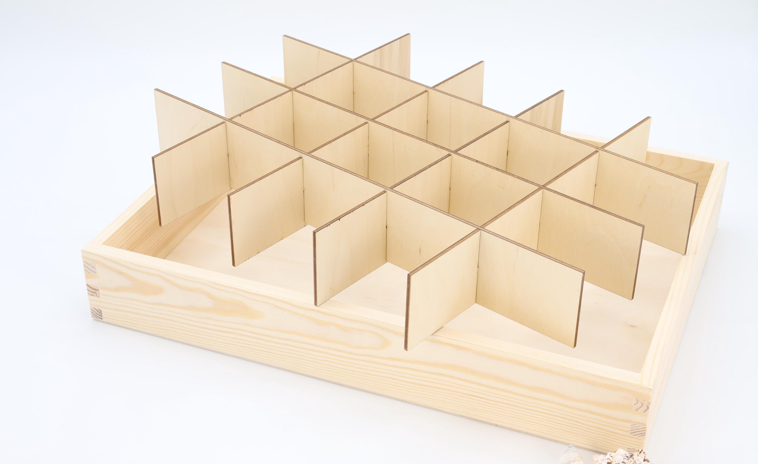 20 Compartments Unfinished Wooden Display | Shadow Box | Collection ...