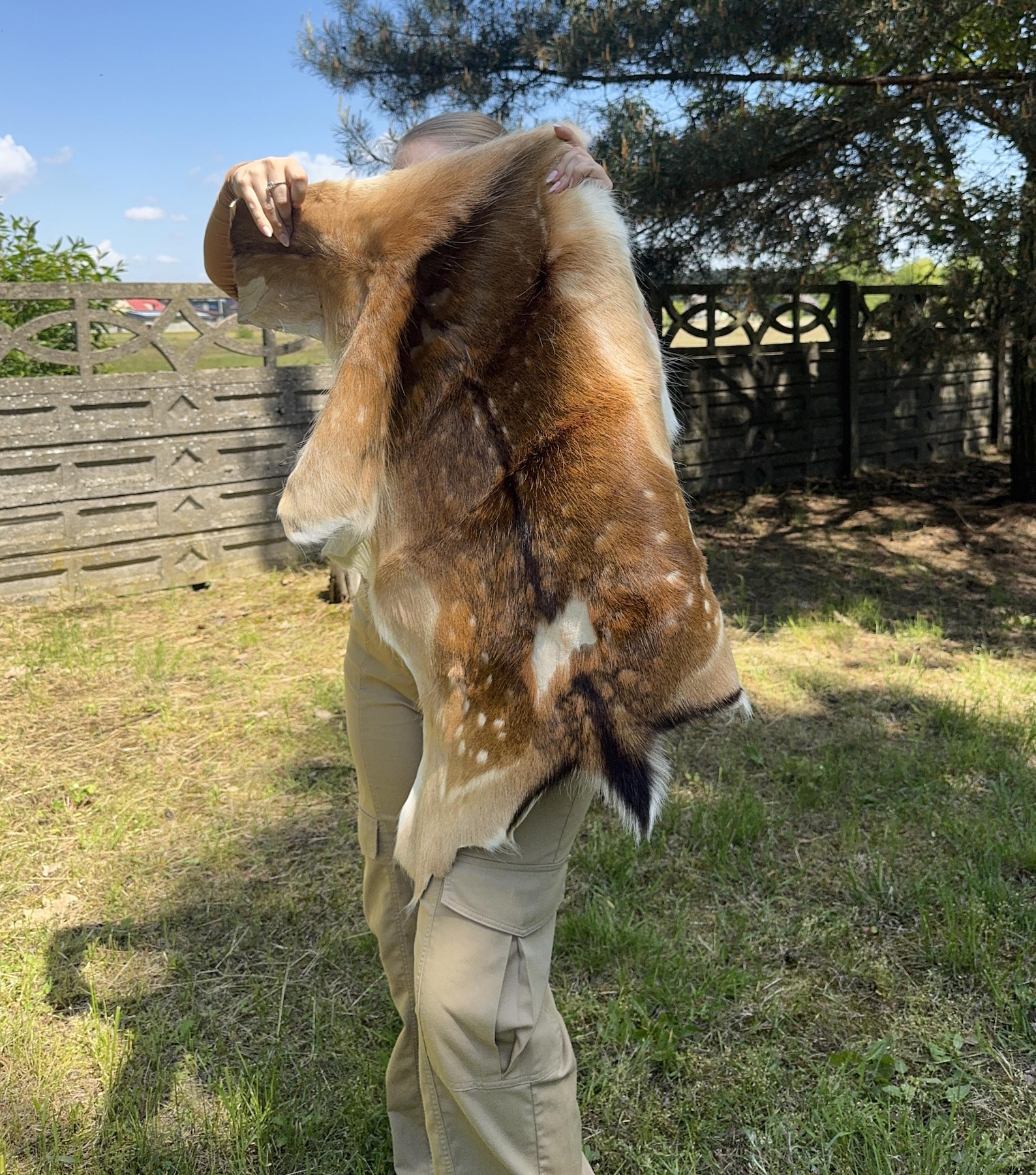 Real Fallow Deer Hide Rug – Authentic Animal Skin – Natural Tanned ...