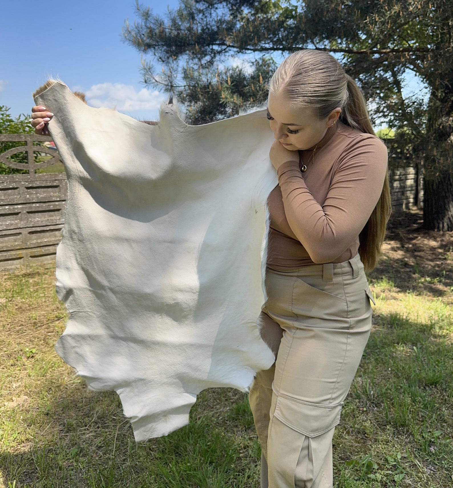 Real Fallow Deer Hide Rug – Authentic Animal Skin – Natural Tanned ...