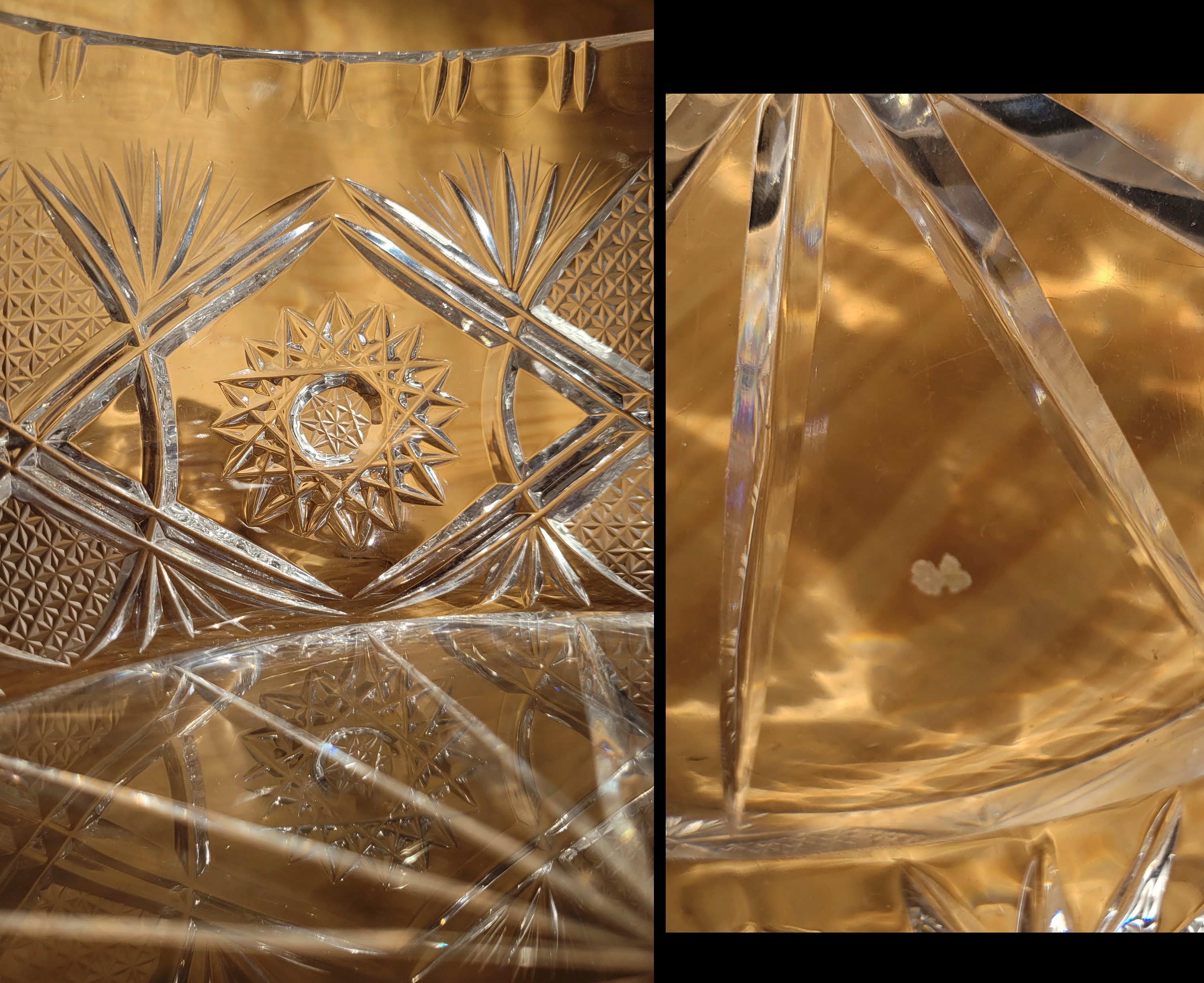 Vintage Polish PRL Cut Crystal Glass Fruit Bowl - Etsy