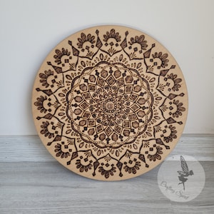 Holz Brennende Kunst Mandala Pyrographie - Etsy